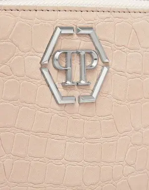 Philipp Plein Nubuck Rounded Zip Wallet