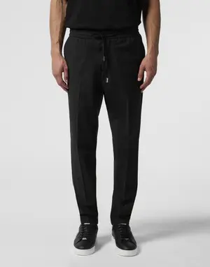 Philipp Plein Wool Gigolo Fit Trousers - Black