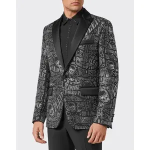 Philipp Plein Blazer Lord Fit Skull - Black
