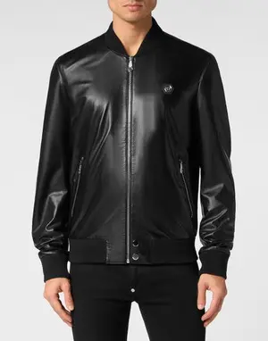 Philipp Plein Leather Bomber