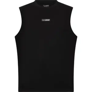 PLEIN SPORT Slub Cotton Tanktop - Black