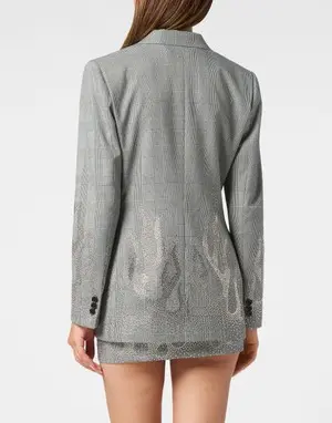 Philipp Plein Wool Gold Fit Blazer Ls Flame