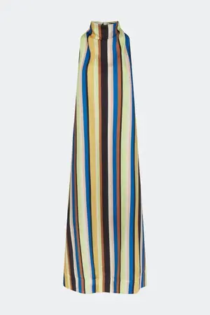 SIMONMILLER Mona Striped Twill Maxi Dress - Ocean Stripe