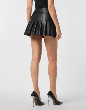 Philipp Plein Leather Skirt Mini