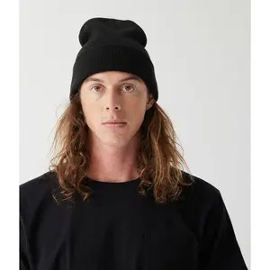 KNOWN SUPPLY Tall Cuff Beanie - Black