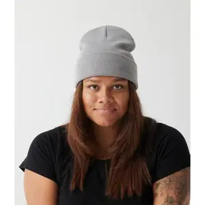 KNOWN SUPPLY Tall Cuff Beanie - Light Grey