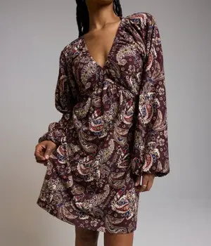 KNOWN SUPPLY Ruth" Print Long Sleeve Dress
