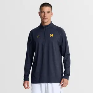 JORDAN BRAND Michigan Wolverines Dri-fit Stride Half-zip Running Top