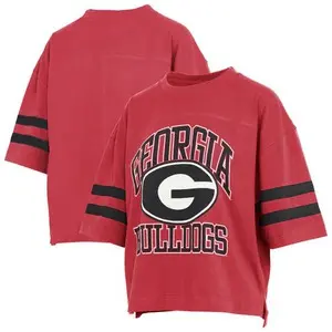 PRESSBOX Georgia Bulldogs Wayne Tyler Cropped T-shirt - Red