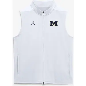 JORDAN BRAND Michigan Wolverines Primetime Victory Therma-fit Full-zip Vest - White