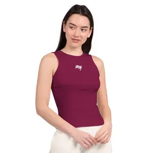 STARTER Tampa Bay Buccaneers Athleisure Cropped Tank Top - Maroon