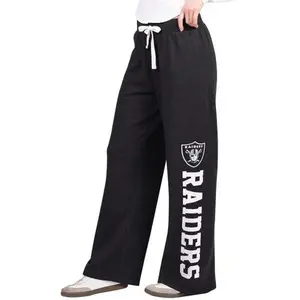 STARTER Las Vegas Raiders Field Wide Leg Sweatpants - Black