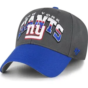 '47 New York Giants Split Block Mvp Adjustable Hat - Charcoal