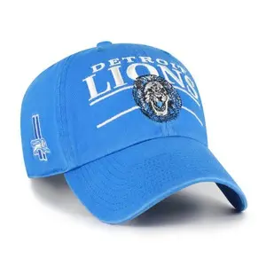 '47 Detroit Lions Throwback Graphic Clean Up Adjustable Hat - Blue