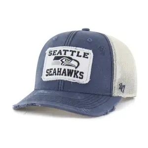 '47 Seattle Seahawks Egremont Well-worn Adjustable Trucker Hat - Navy
