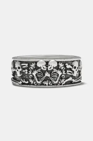 DISTURBIA Amorata Sterling Engraved Band Ring