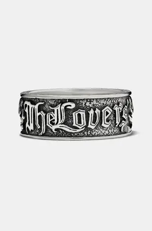 DISTURBIA Amorata Sterling Engraved Band Ring