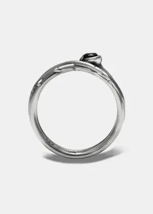 DISTURBIA Rosethorn Thin Sterling Ring