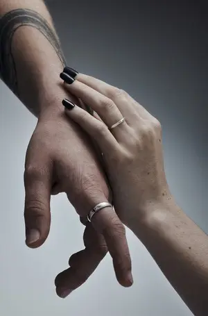 DISTURBIA Till Death Thick Sterling Ring