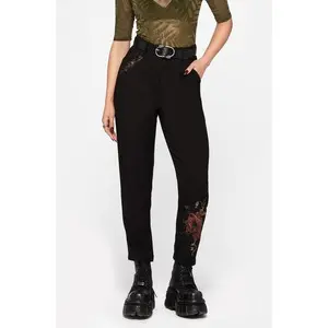 DISTURBIA Phoenix Embroidered Tapered Trousers
