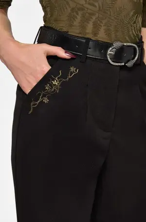 DISTURBIA Phoenix Embroidered Tapered Trousers