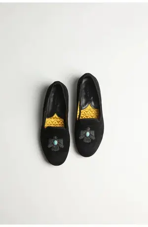 FORTELA Broadway Suede Moccasin - Black