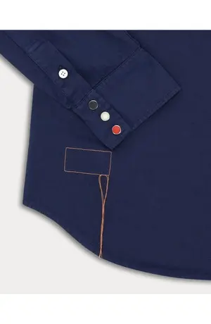 FORTELA Smith Texan Cotton Shirt - Blue