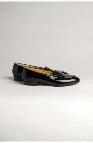 FORTELA Smokedbone Hampton Abrasive Leather Slipper - Black