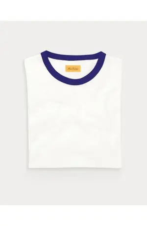 FORTELA Boyd Cotton Crew Neck T-shirt - Blue/white