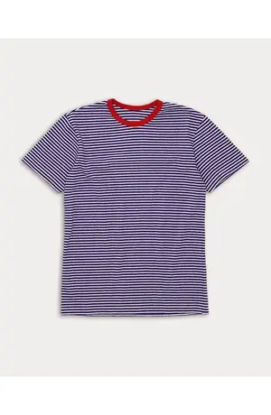 FORTELA Stripes Striped Pattern T-shirt Blue