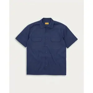 FORTELA Hap Short Sleeve Twill Shirt - Blue