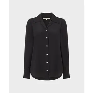 REALLY WILD CLOTHING Devas Silk Collar Shirt - Black