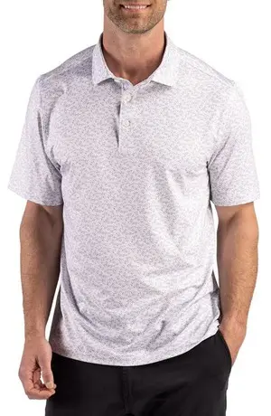 CBUK BY CUTTER & BUCK Pike Fern Print Epic Confidence Performance Polo - Polished