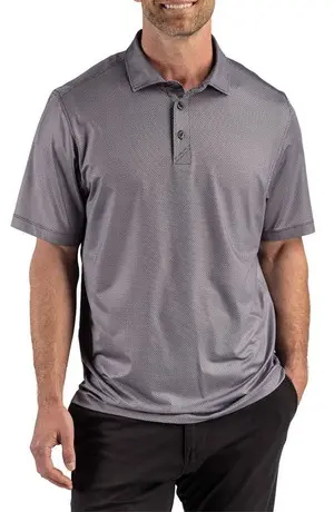 CBUK BY CUTTER & BUCK Pike Microprint Epic Confidence Performance Polo - Black