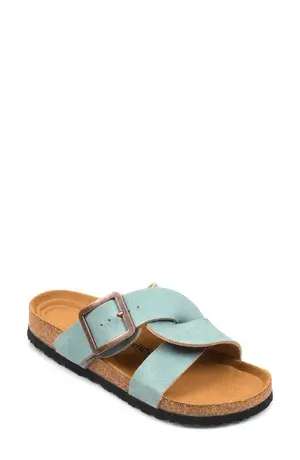 AEROTHOTIC Kai Slide Sandal With Buckle Detail - Turquoise