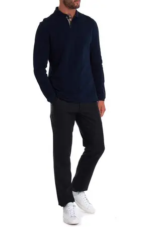 Barbour Solid Long Sleeve Sports Polo