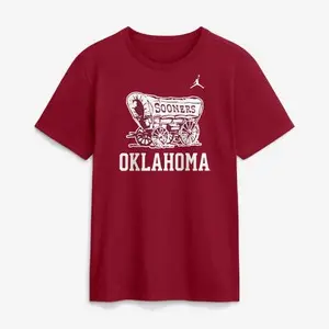 JORDAN BRAND Oklahoma Sooners Primetime Logo Mantra T-shirt - Crimson