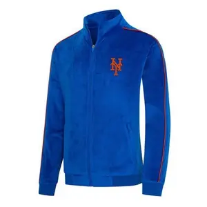COLLEGE CONCEPTS New York Mets Archives Velour Full-zip Top - Royal