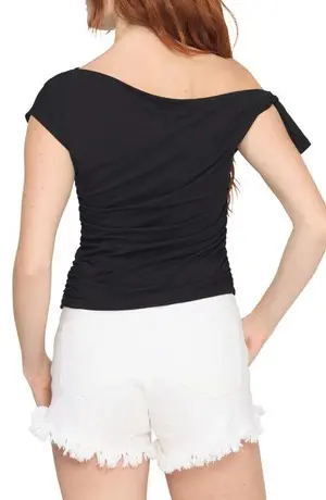 PROJECT SOCIAL T One-shoulder Top With Tie Detail - Black