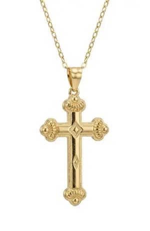THE M JEWELERS The M Jeweler Siena Cross Pendant Necklace - Gold