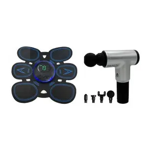 PURSONIC Core Sculpt & Total Body Recovery Bundle Rechargeable Abdominal Muscle Toner And 6-speed Deep Tissue Massage Gun - Multicolor