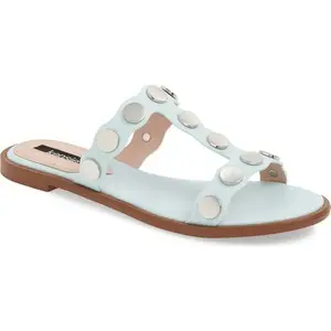 Kensie Embellished Slide Sandals With Stud Detailing