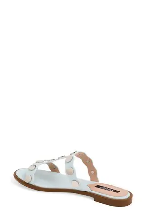 Kensie Embellished Slide Sandals With Stud Detailing