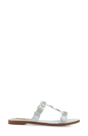 Kensie Embellished Slide Sandals With Stud Detailing