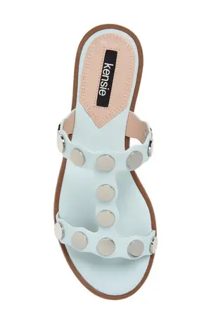 Kensie Embellished Slide Sandals With Stud Detailing