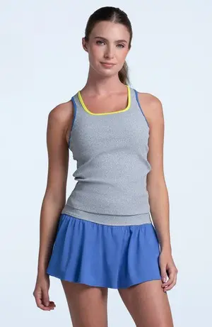 Lucky In Love Ribbed Racerback Tank