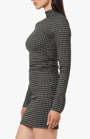 Habitual Mock Neck Long Sleeve Sheath Minidress