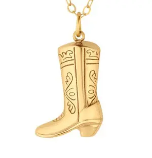 REJECTED HEARTS CLUB Filled Cowboy Boot Charm Necklace