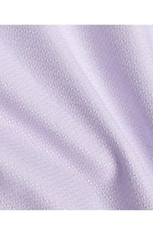 David Donahue Trim Fit Textured Cotton Dress Shirt - Lilac
