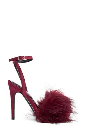 AZALEA WANG Nadia Faux Fur Pump